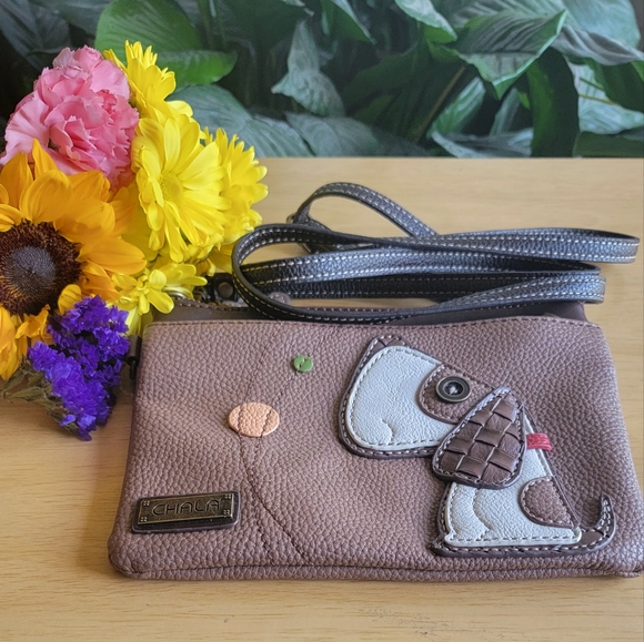Chala | Bags | Chala Brown Crossbody With Dog Design | Poshmark